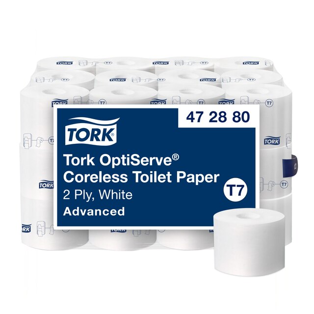 Tork OptiServe® 2-Roll Coreless Toilet Paper Dispenser Black T7/T5