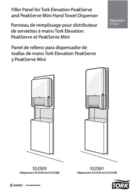 Tork Filler Panel for Tork PeakServe Continuous Paper Hand Towel ...