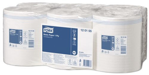 Tork Basic Paper 1 Ply | 120155 | Centrefeed | Refill | Tork AU