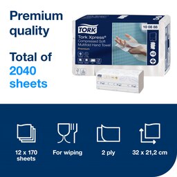 Tork Xpress® Compressed Soft Multifold Hand Towels White H2